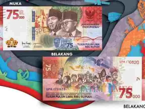 Bersamaan HUT RI ke-75, Hari Ini BI Luncurkan Uang Baru Nominal Rp.75 ...