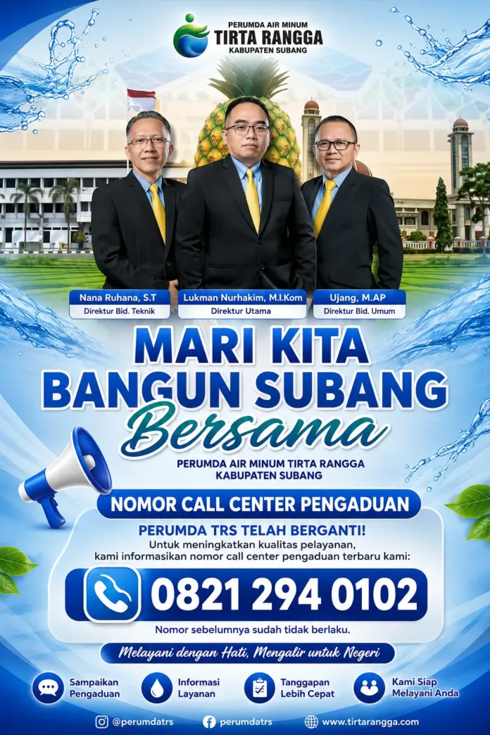 Call Center Baru Perumda TRS Subang Diumumkan, Pelanggan Diminta Simpan ...